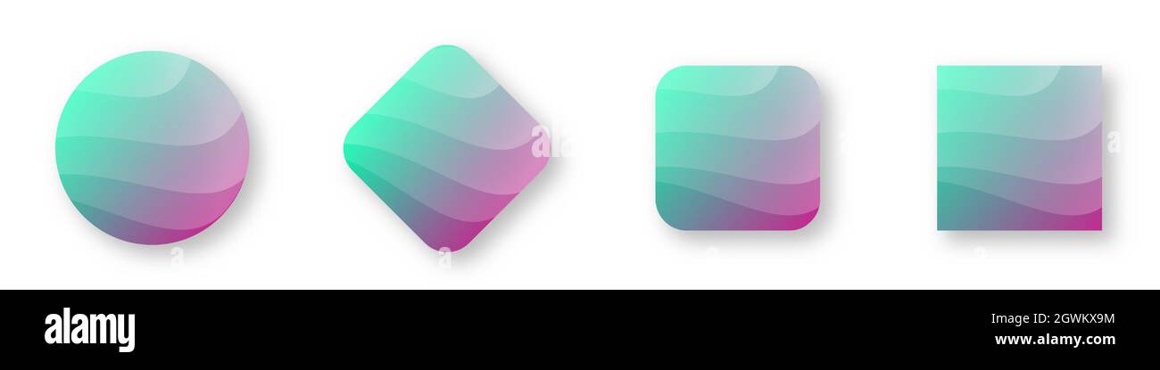 Colorful banners. Set of creative square banners. Vector illustration ...