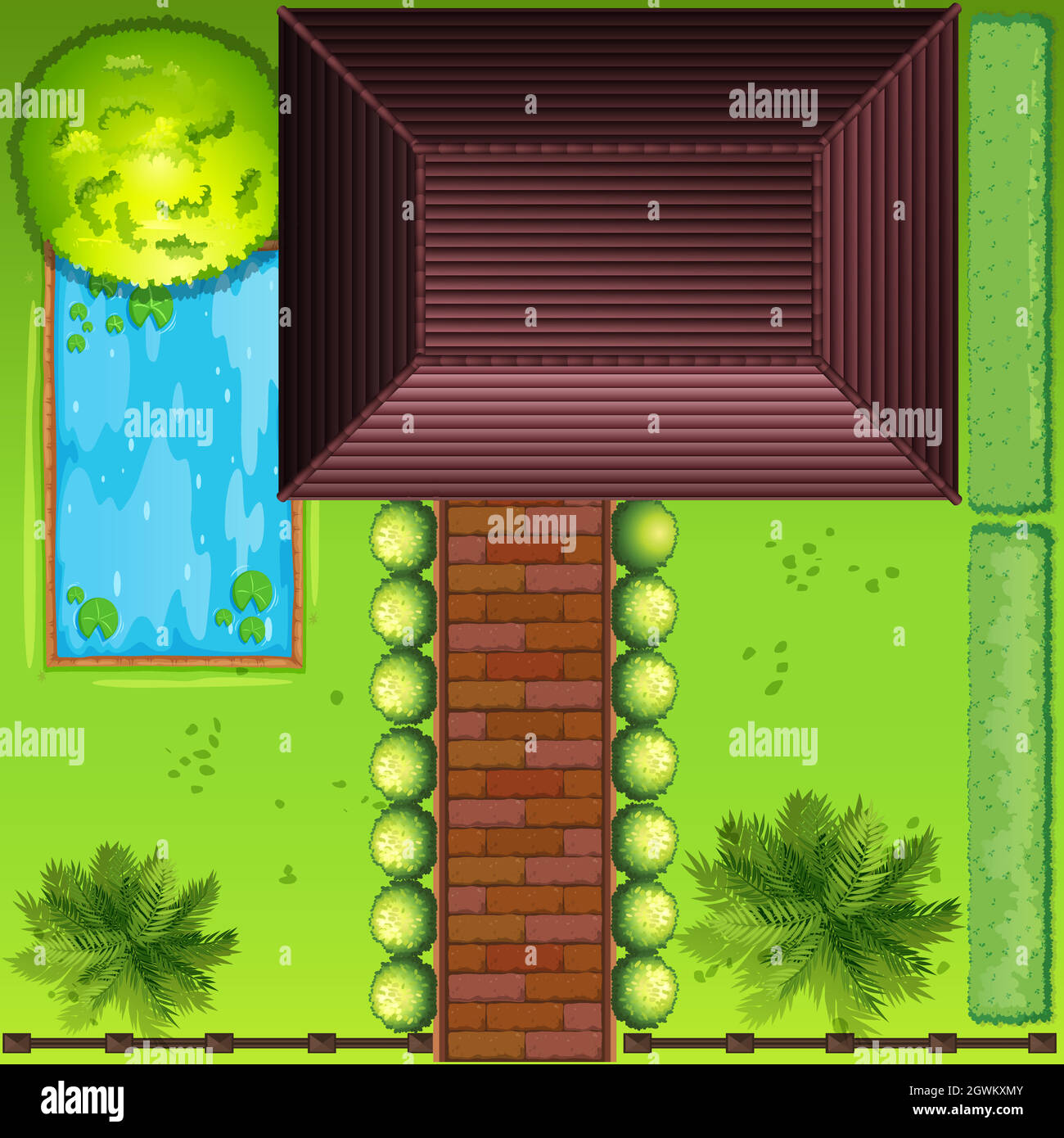 Green rooftop garden Stock Vector Images - Alamy