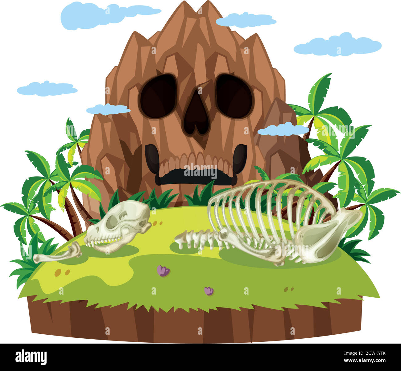 Dead trees on landscape Stock Vector Images - Alamy