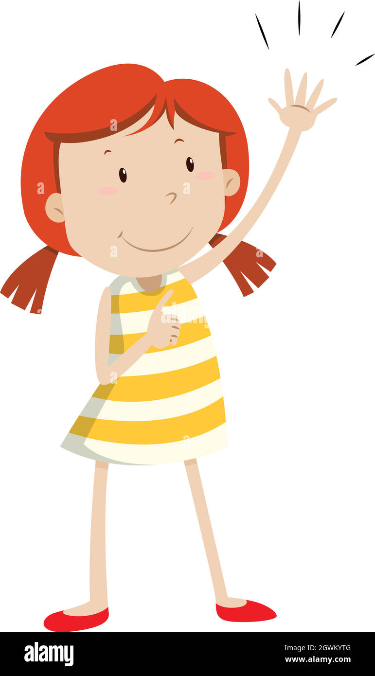 Girl having left arm up Stock Vector Image & Art - Alamy