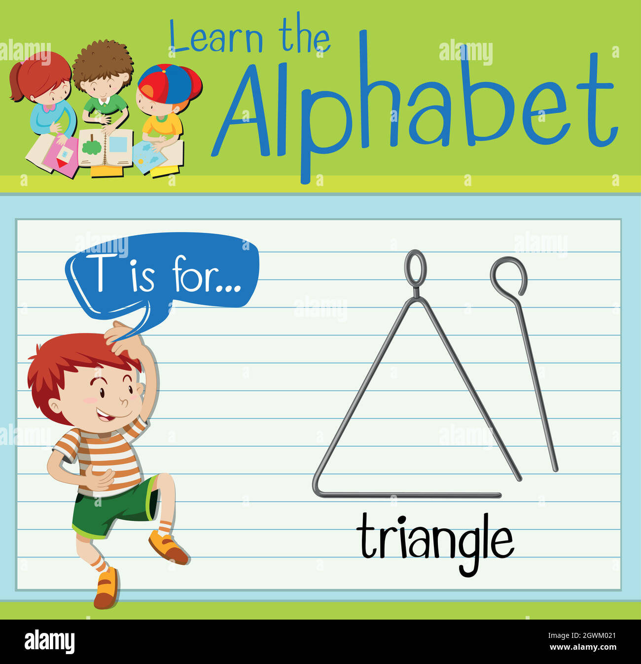 Flashcard letter T is for triangle Stock Vector Image & Art - Alamy