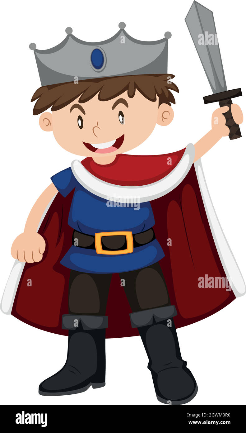 Little boy in prince costume Stock Vector Image & Art - Alamy