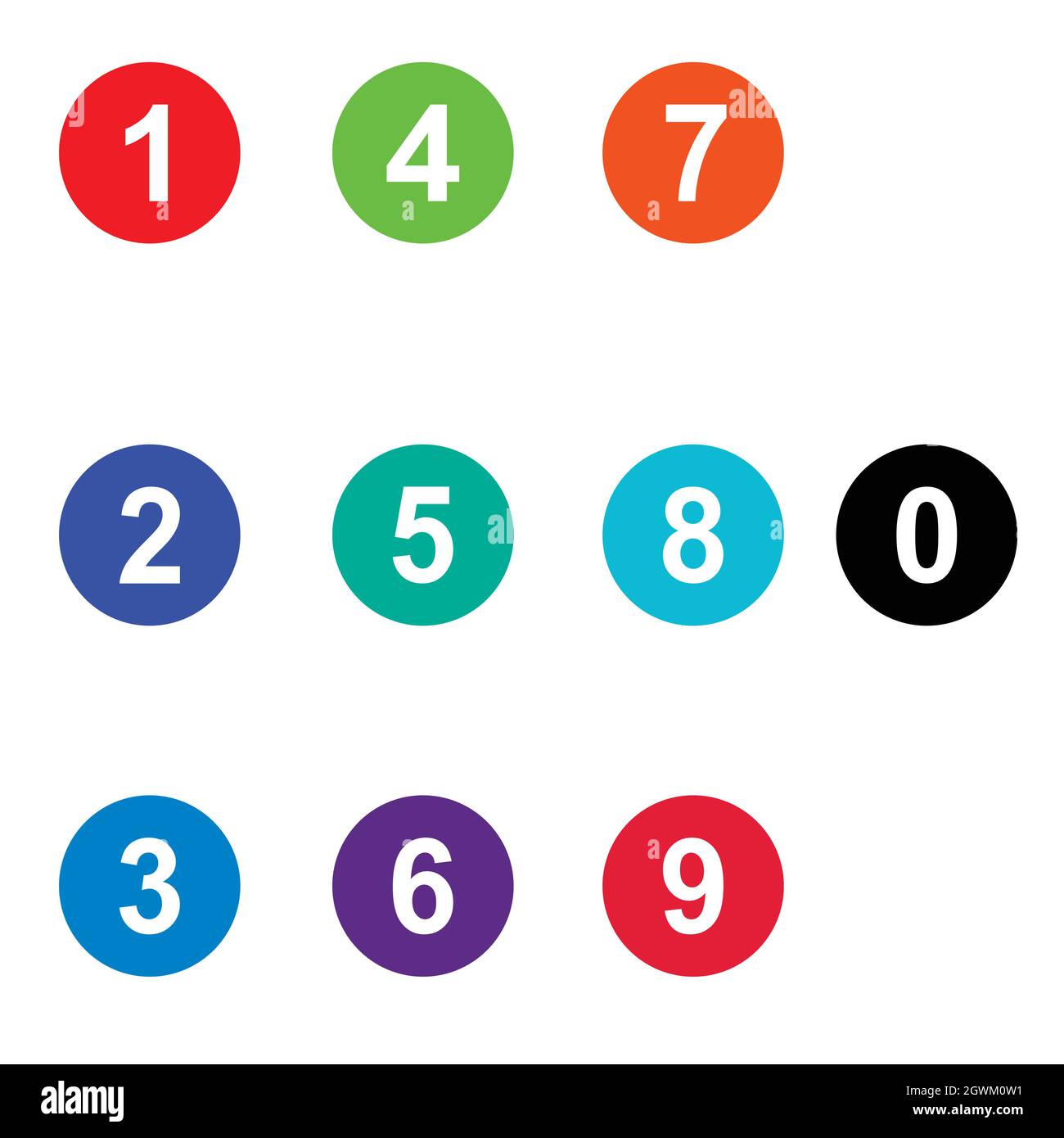 Set of Numbers vector template Stock Vector Image & Art - Alamy
