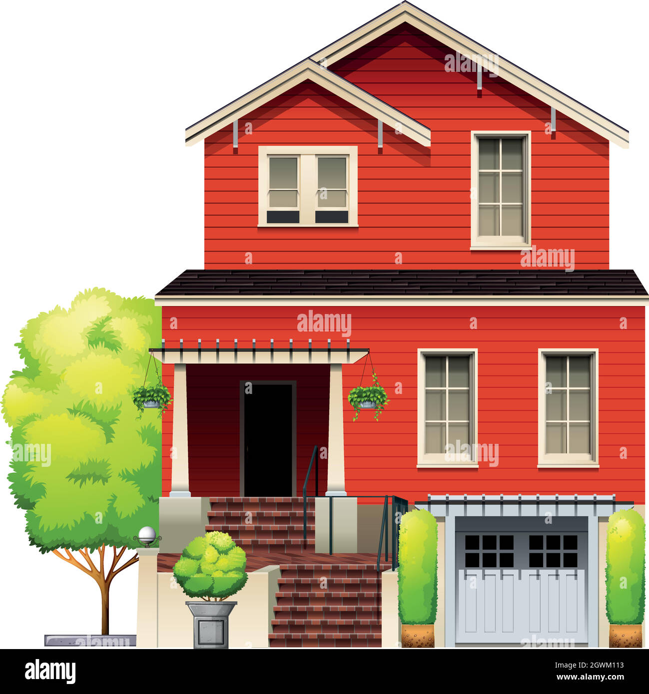 An orange building Stock Vector Image & Art - Alamy