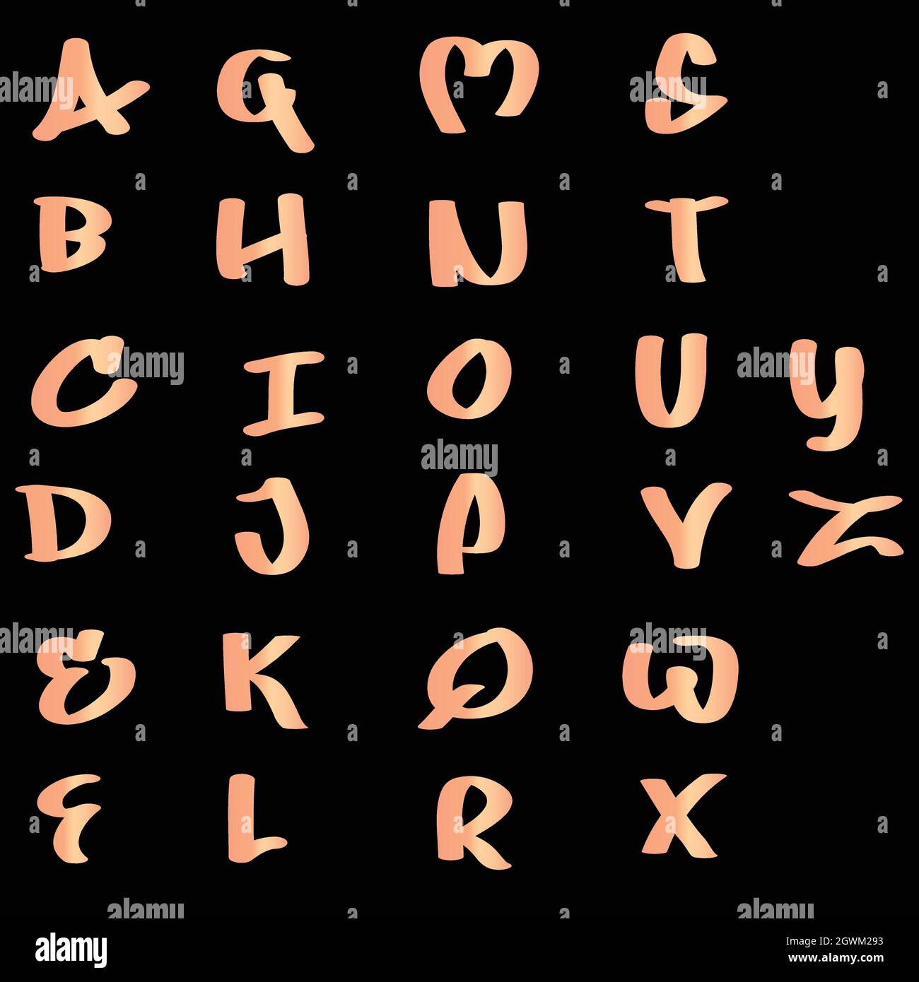 set of English alphabet Vector Template. Font style design Stock Vector ...