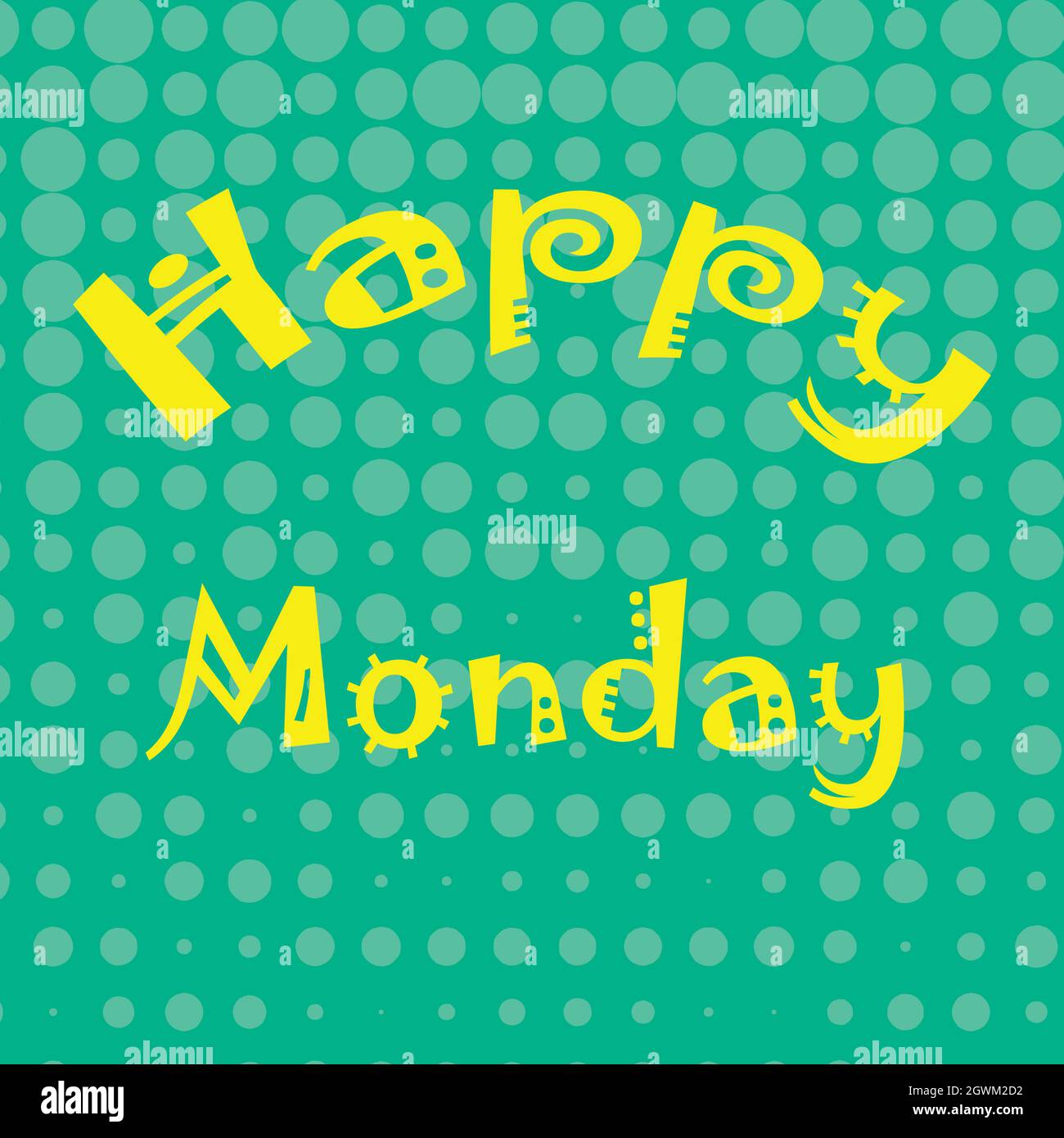 Happy Monday Vector Template. Modern vector template for poster, banner ...