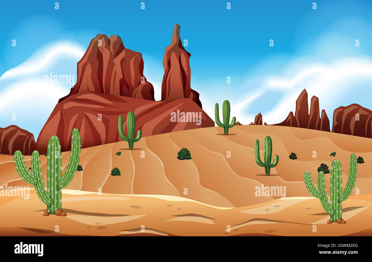 Desert cactus drawing hi-res stock photography and images - Alamy