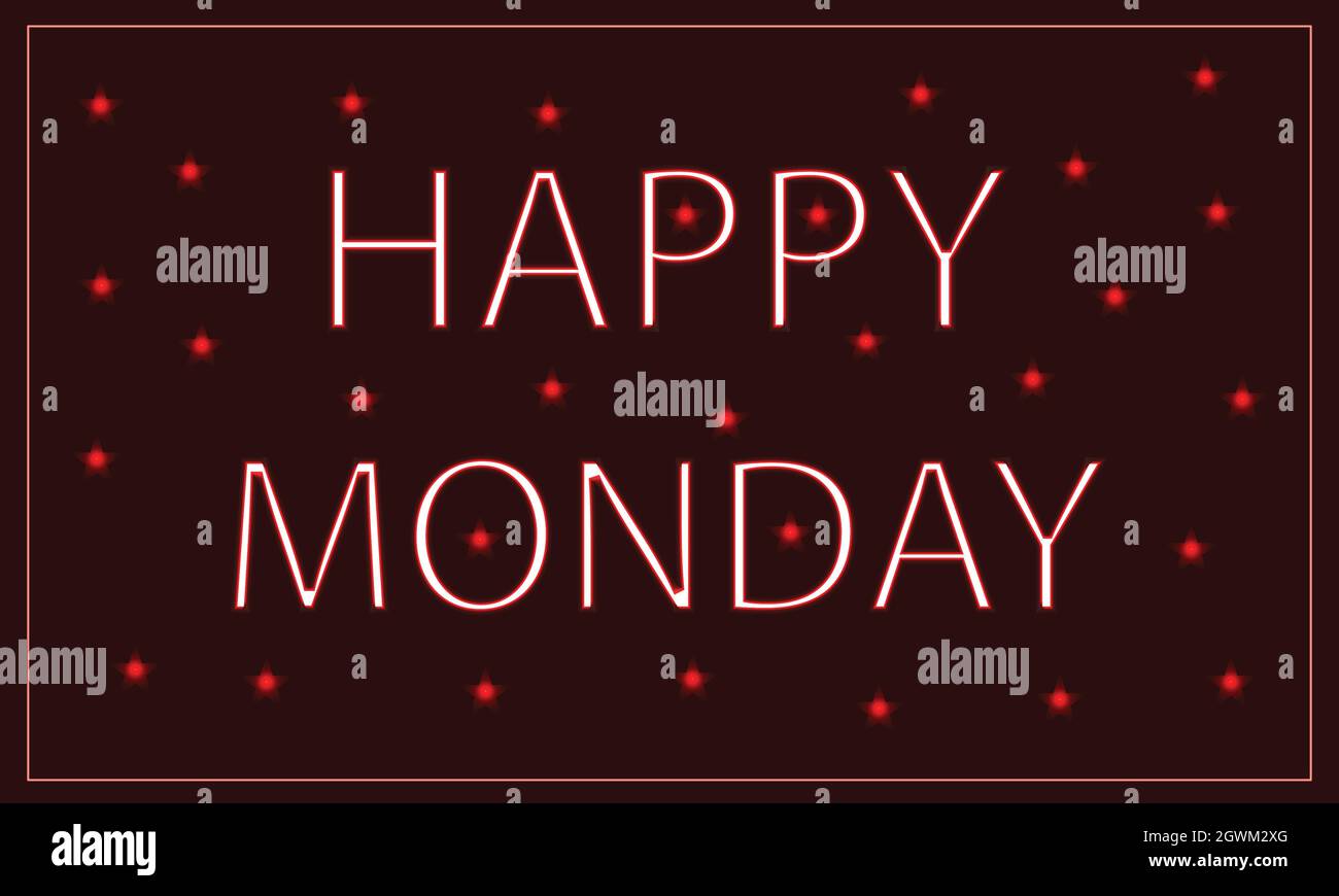 Happy Monday Vector Template. Modern vector template for poster, banner ...
