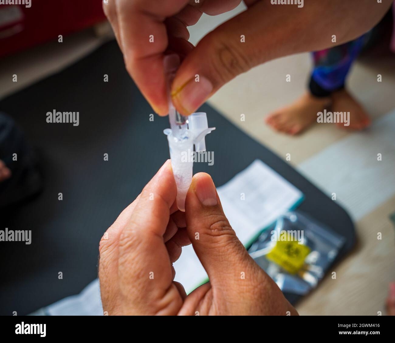 Saliva test home kit hi-res stock photography and images - Alamy