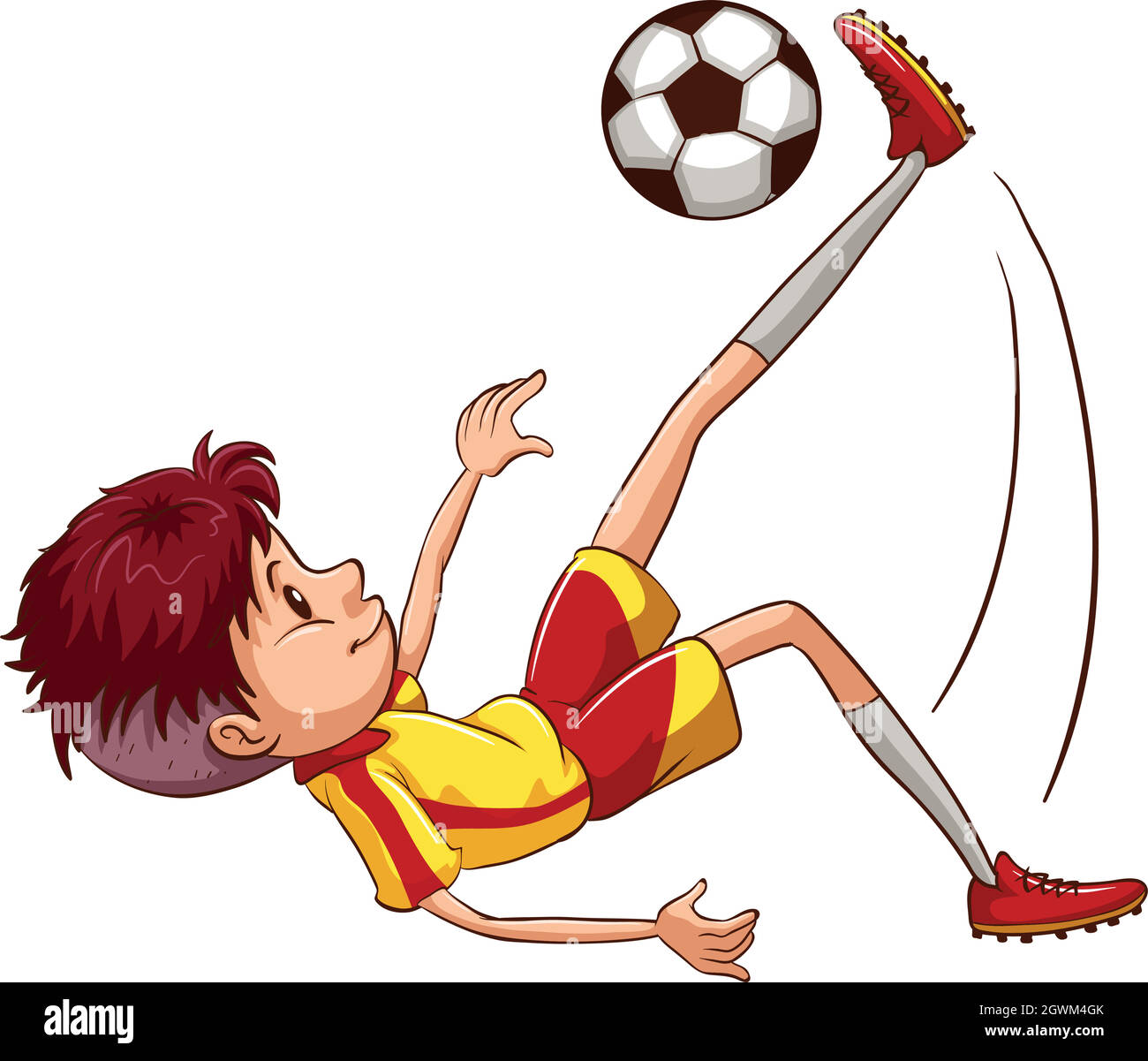 A simple coloured sketch of a soccer player Stock Vector Image & Art ...