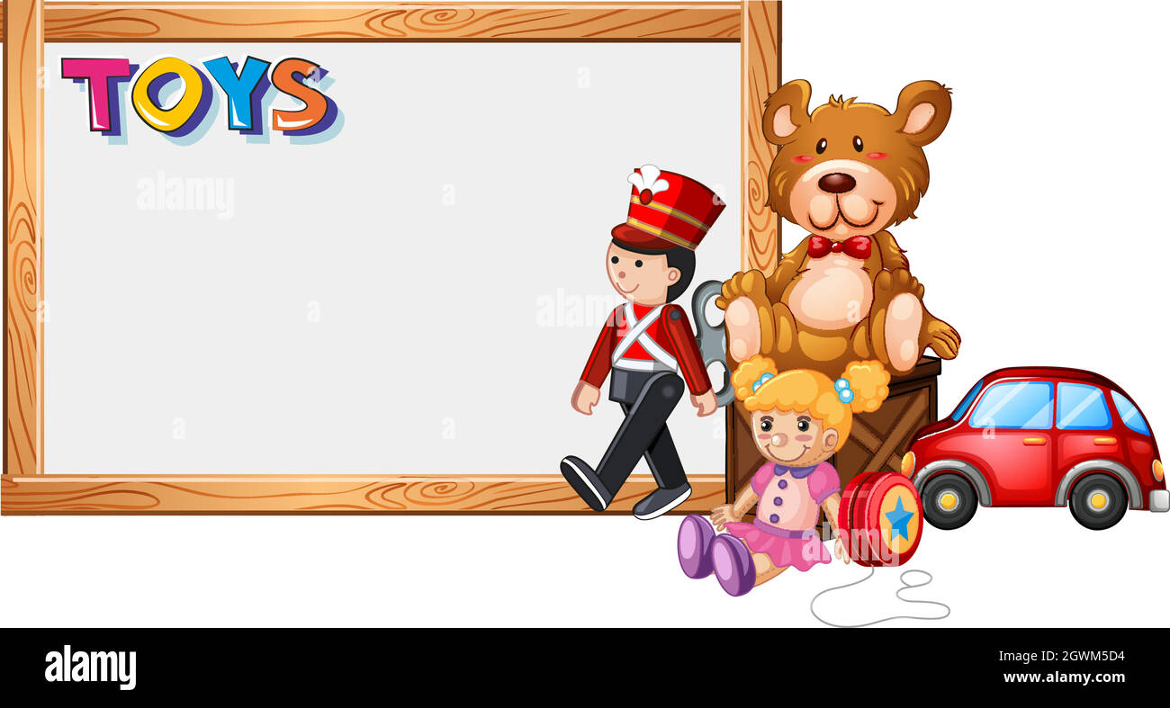 Board template with cute toys Stock Vector Image & Art - Alamy