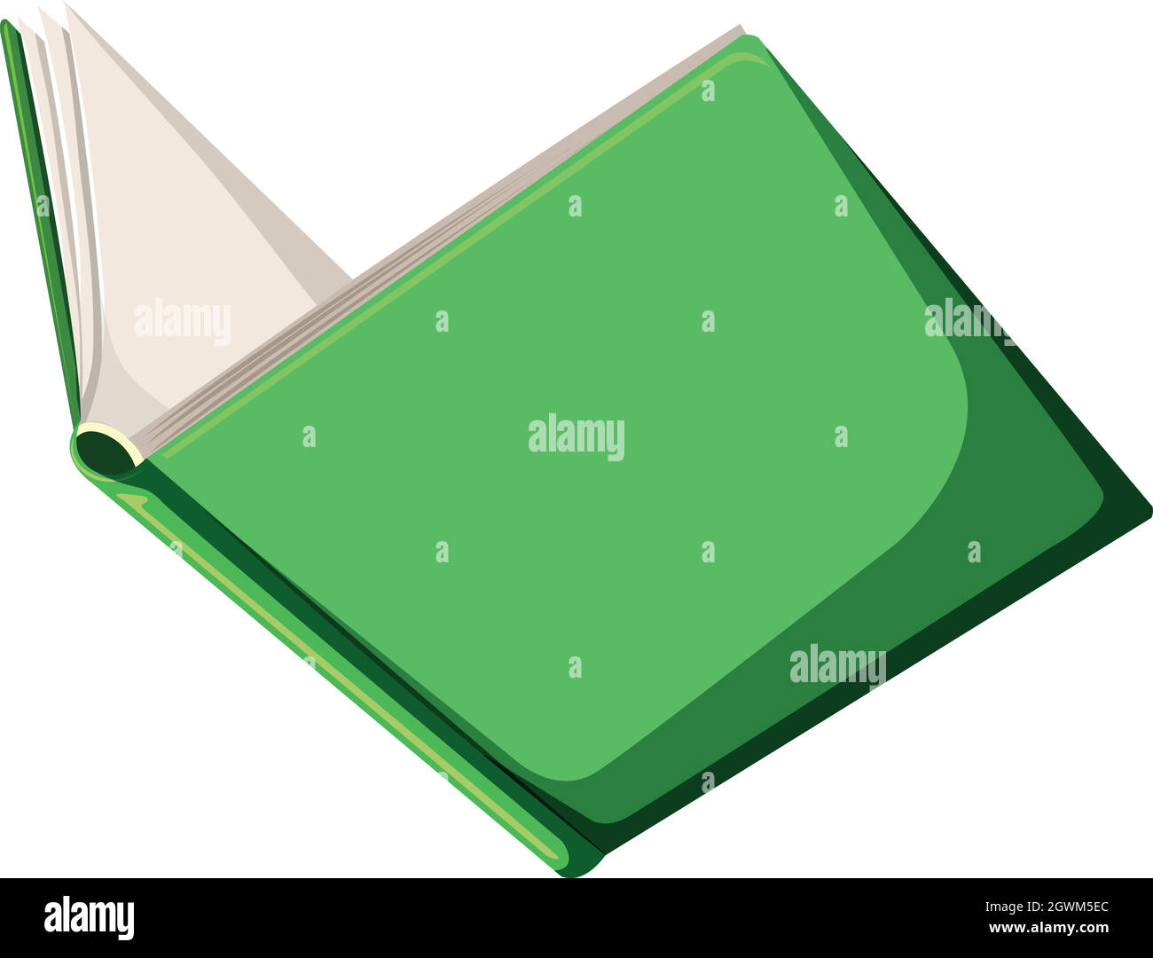 Open book green cover Stock Vector Images - Alamy