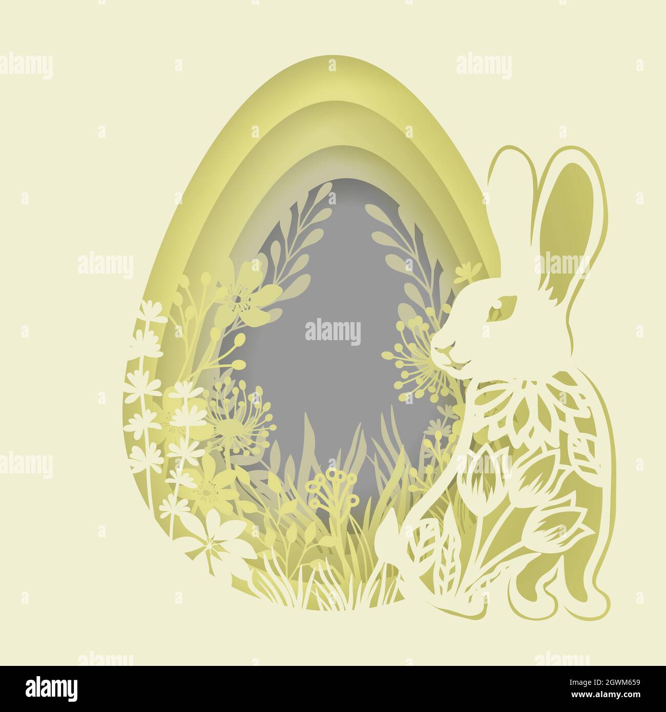 Lazer cut bunny Stock Vector Images - Alamy