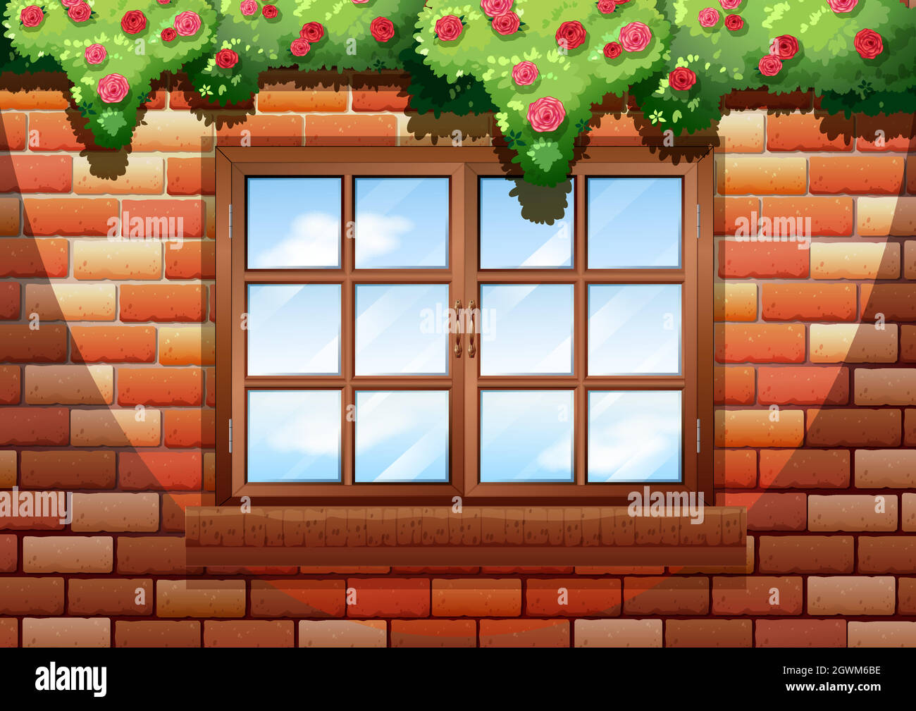 Background window with wall Stock Vector Images - Alamy