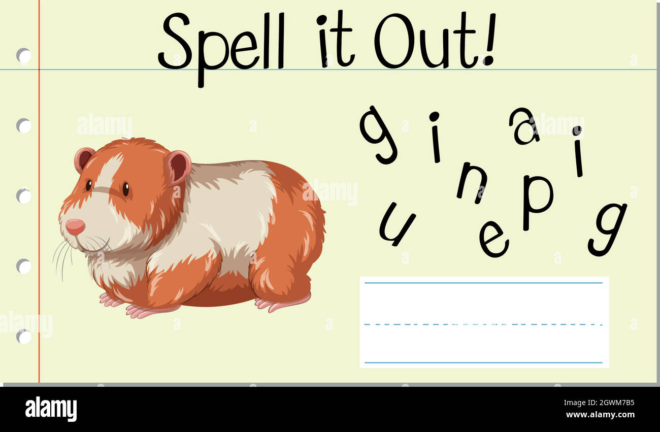 Spell it out guinea pig Stock Vector Image & Art - Alamy