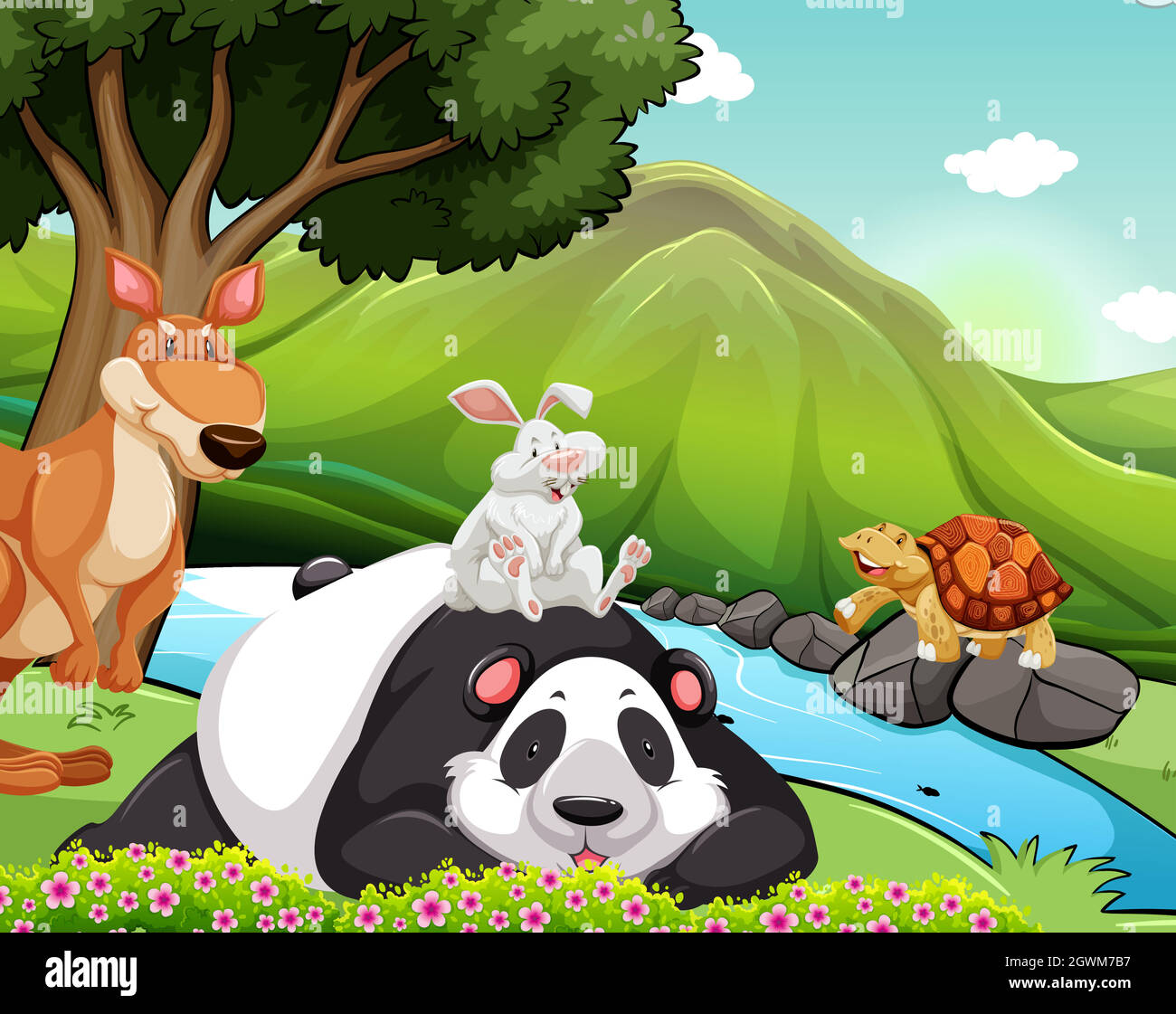 Relaxing animals Stock Vector Images - Alamy