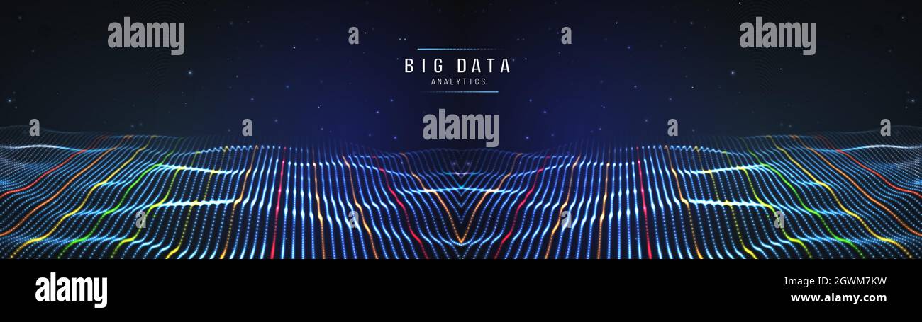 Business inteligence technology background. Binary code algorithms deep learning. Virtual ...