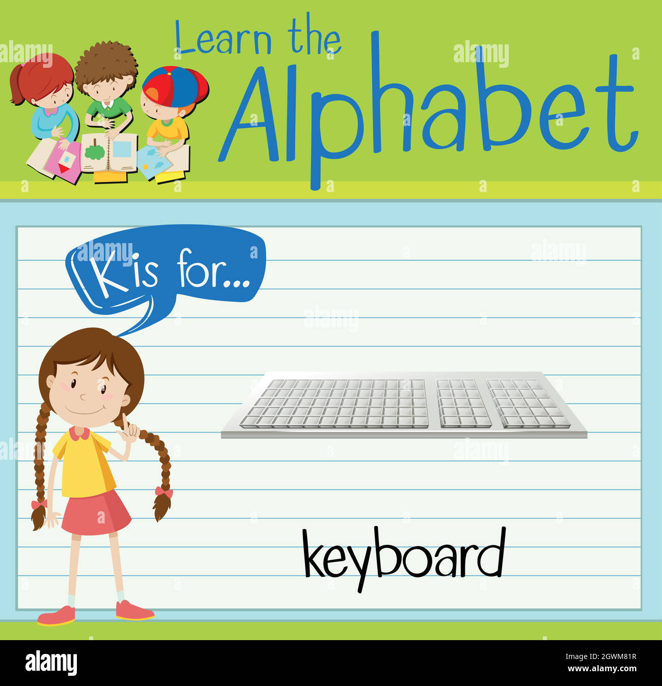 Flashcard letter K is for keyboard Stock Vector Image & Art - Alamy