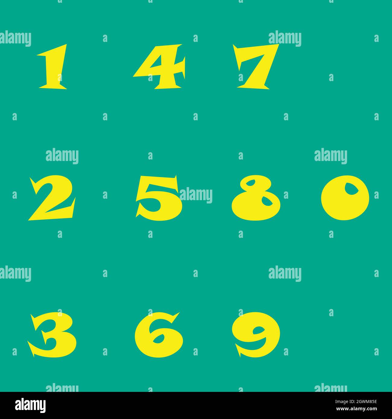 Number collection Stock Vector Images - Alamy