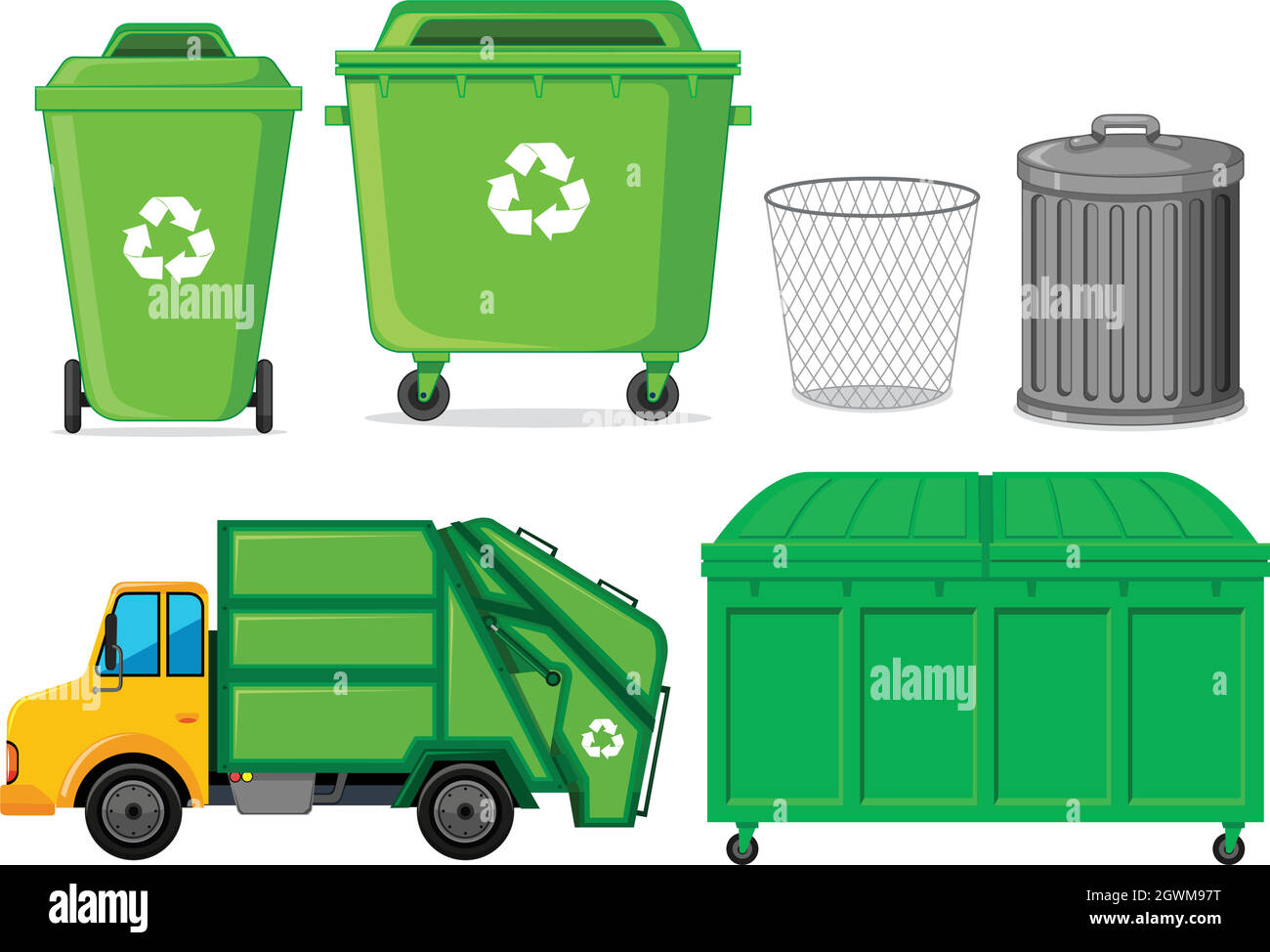 Set of waste container Stock Vector Image & Art - Alamy