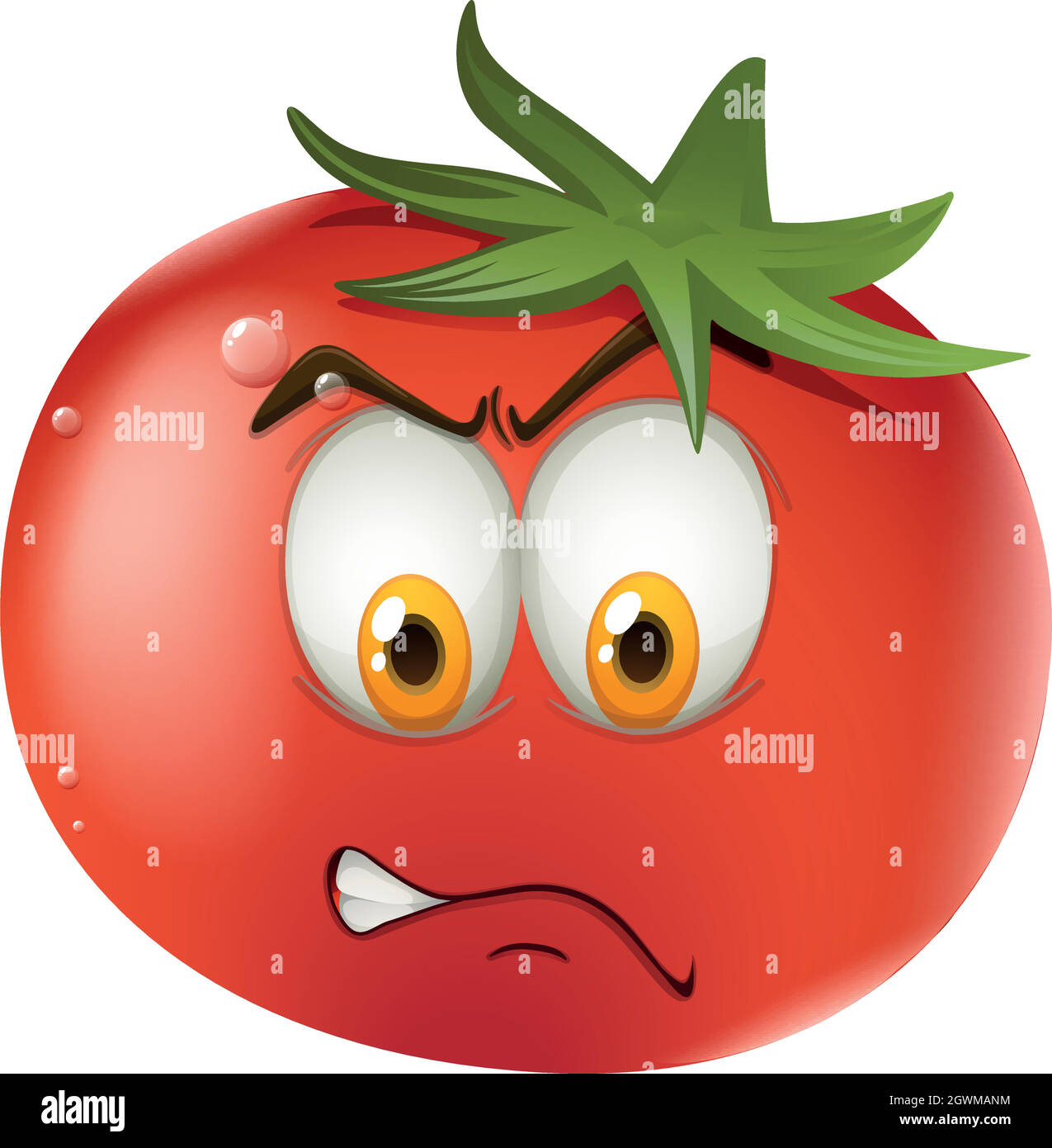 Tomato with face Stock Vector Images - Alamy