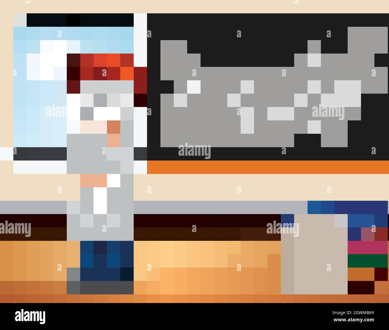 Empty science lab classroom Stock Vector Images - Alamy