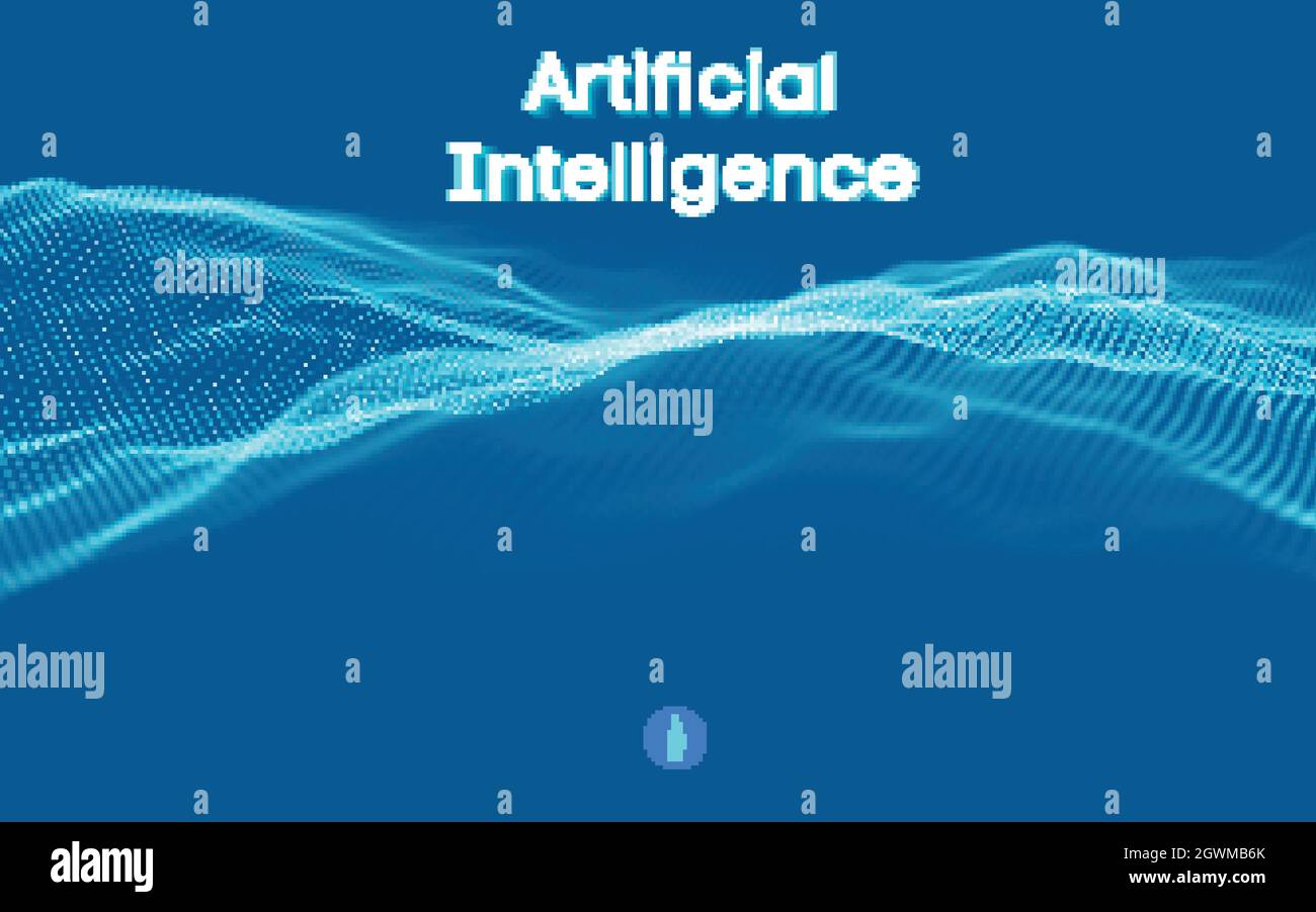 Background 3d grid. Ai tech wire network futuristic wireframe ...