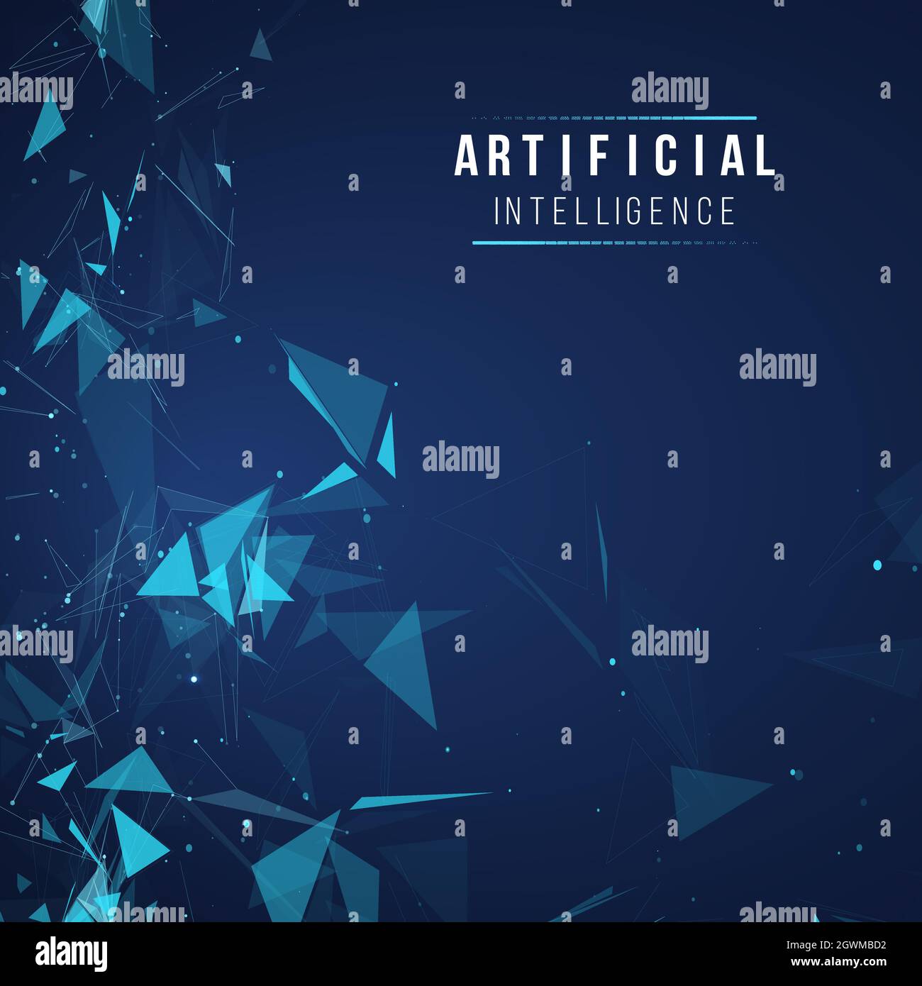 Background 3d grid. Ai tech wire network futuristic wireframe ...