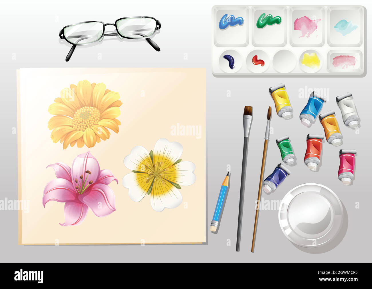 Art painting drawing view Stock Vector Images - Alamy