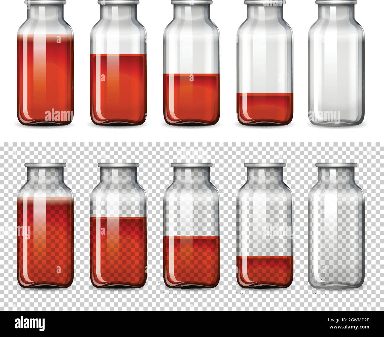Water in bottle red Stock Vector Images - Alamy