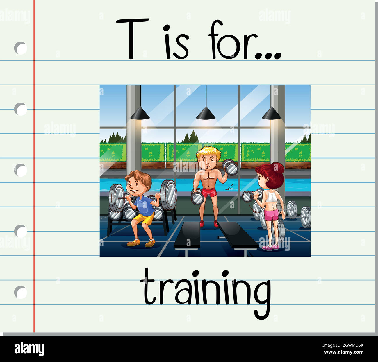 Flashcard letter T is for training Stock Vector Image & Art - Alamy