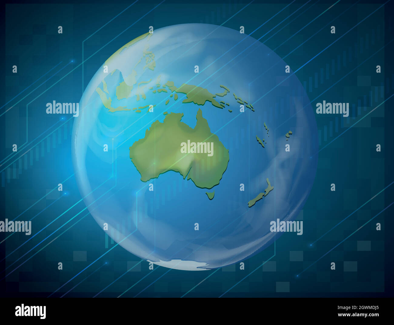 Planet earth on blue background Stock Vector Image & Art - Alamy