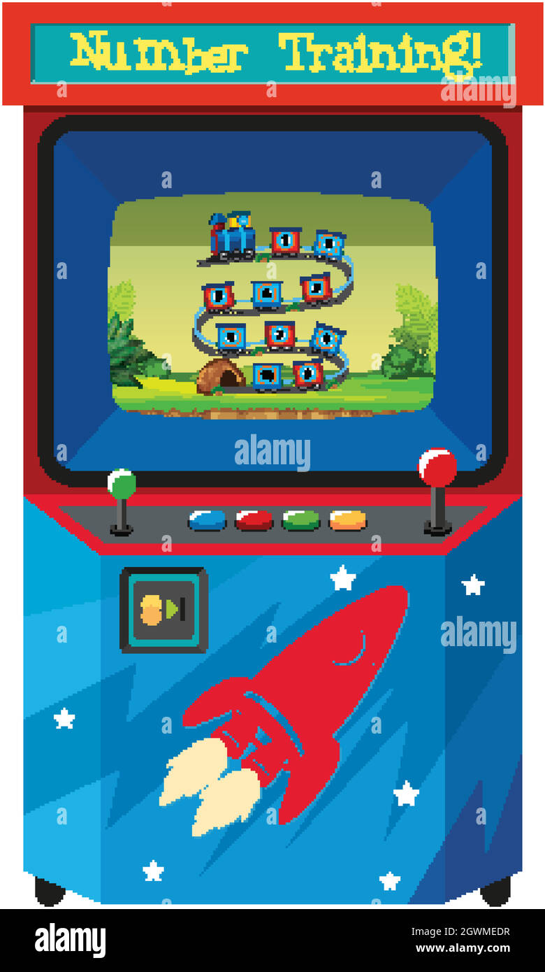 Game machine for counting numbers on isolated background Stock Vector ...