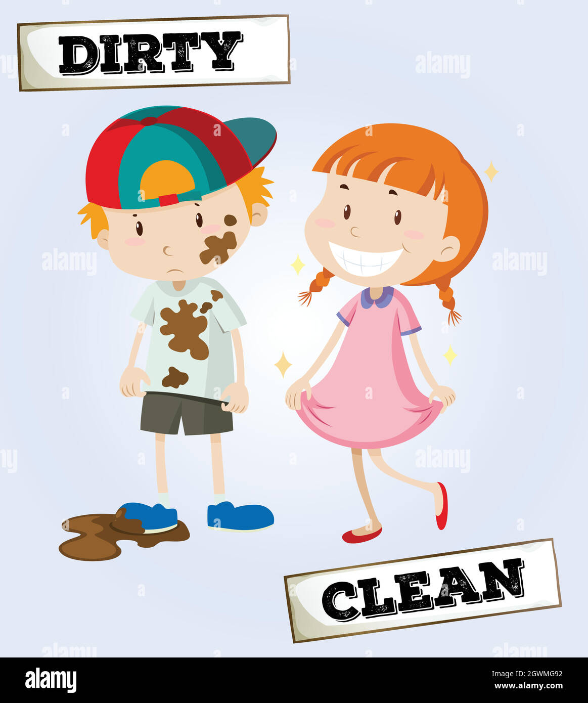 Dirty boy Stock Vector Images - Alamy