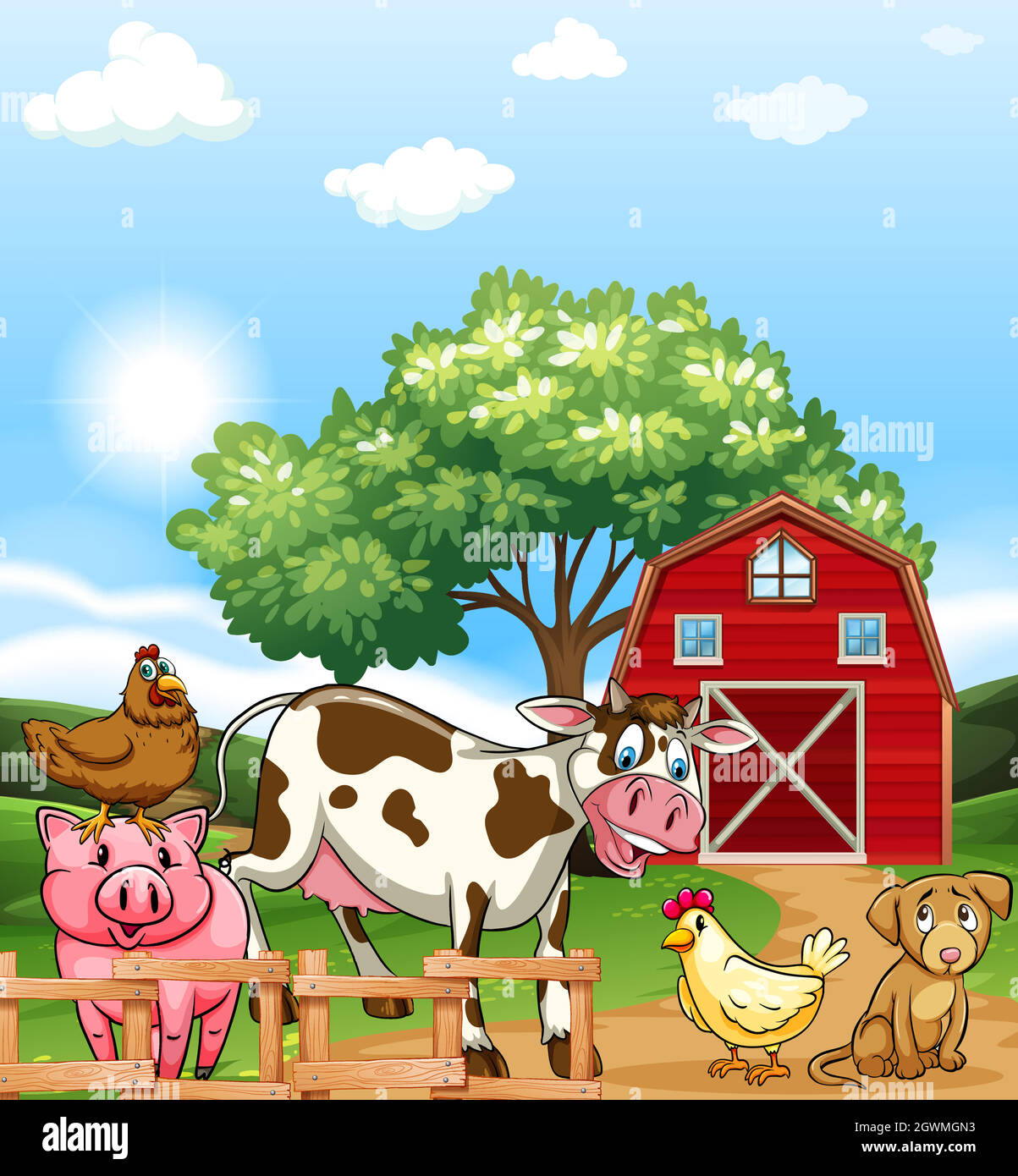 Farm animals Stock Vector Images - Alamy