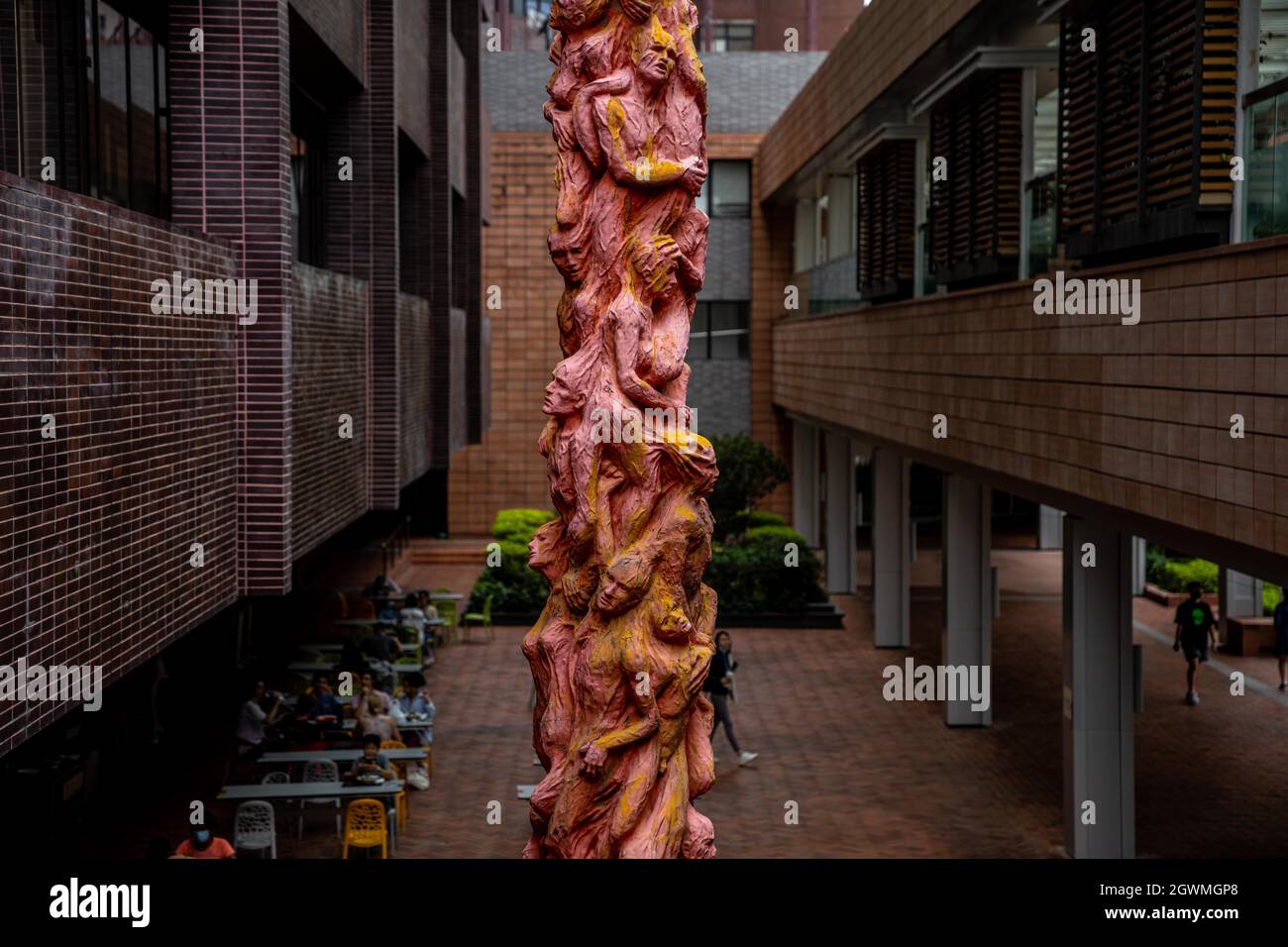 The mid-section of the Pillar of Shame. Standing at eight-meters tall ...