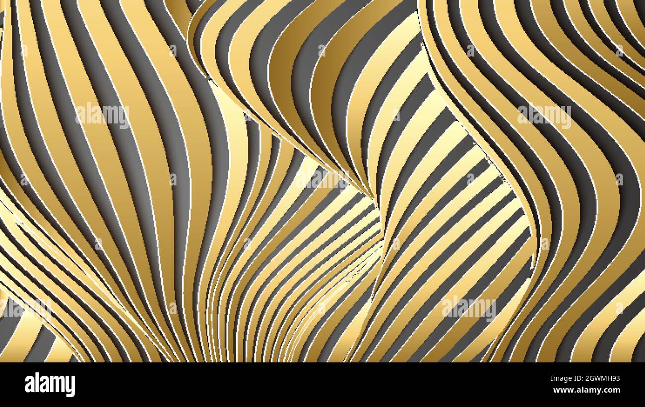 Luxury gold background. Wavy gold landscape consept of gold vector ...