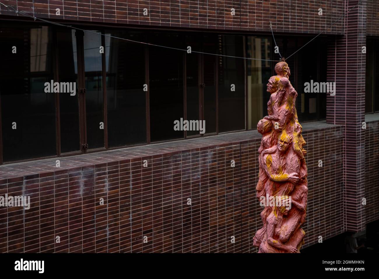 Hong Kong, China. 03rd Oct, 2021. The top of the Pillar of Shame is ...