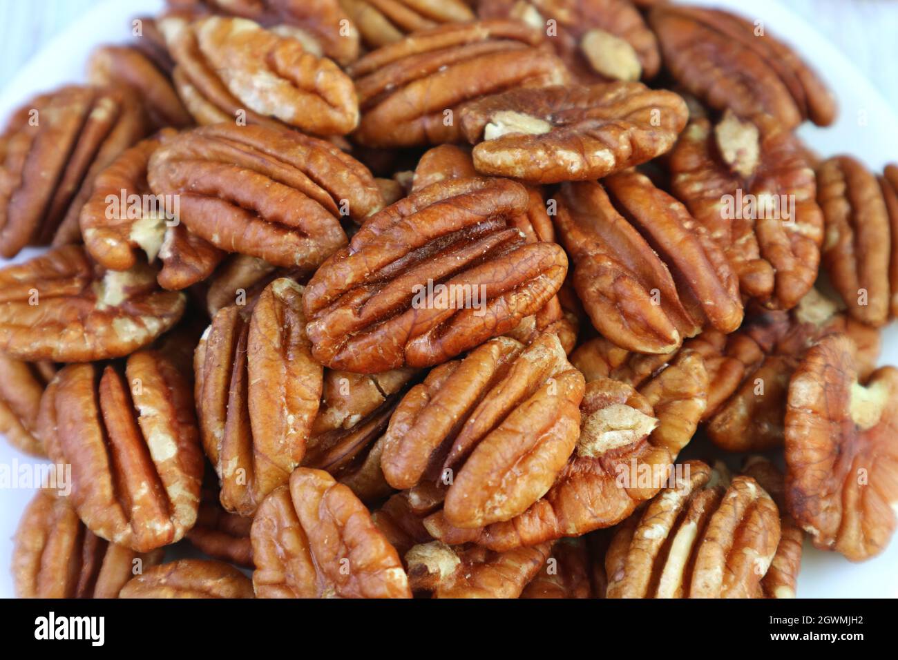 Closeup the Texture and Detail of Dried Pecan Nuts Stock Photo - Alamy