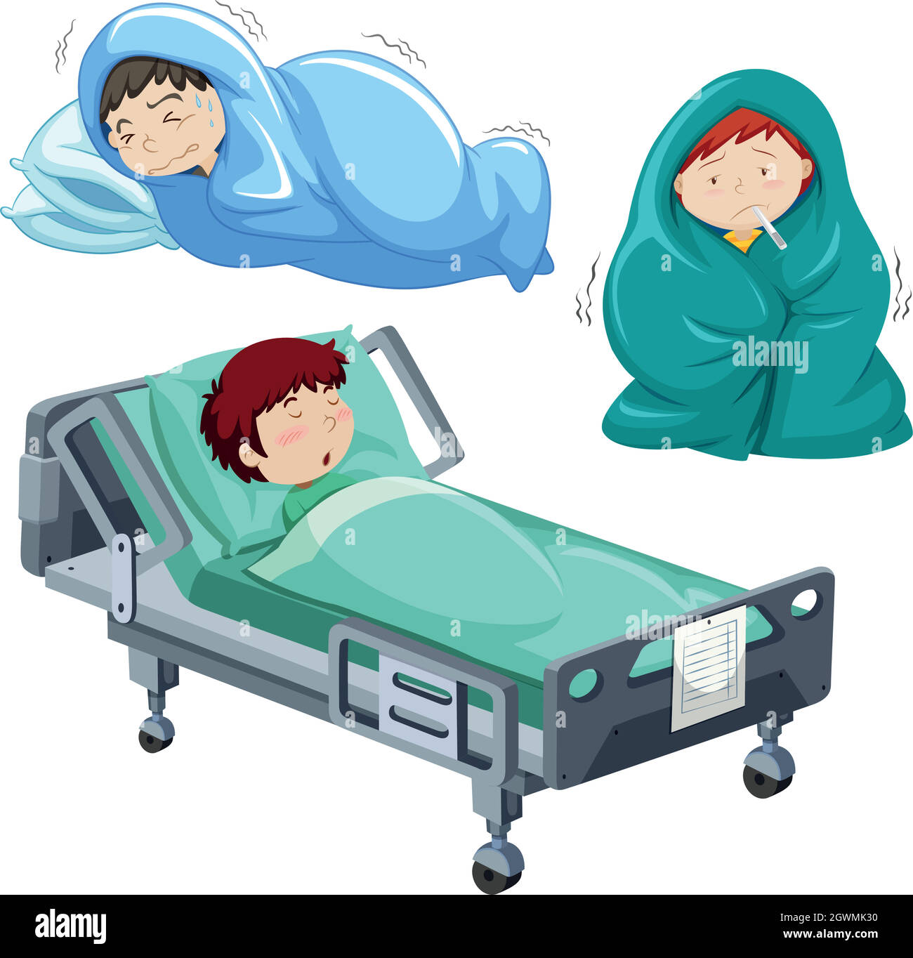 Kids bed hospital Stock Vector Images - Alamy