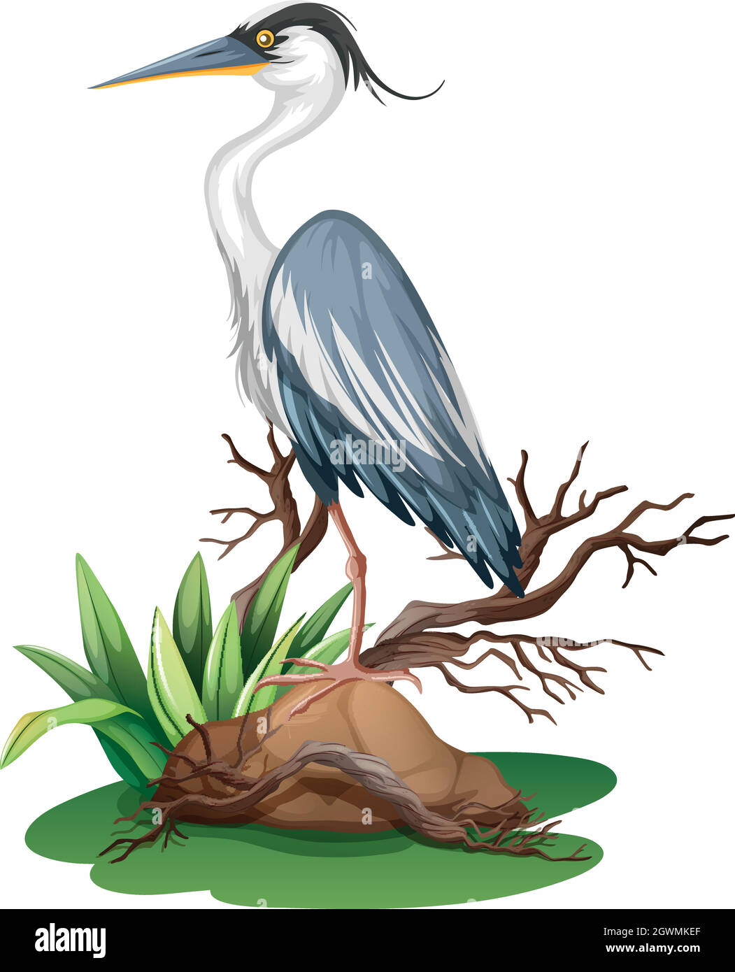Crane standing on rock Stock Vector Image & Art - Alamy Crane standing on rock Stock Vector Image & Art - Alamy