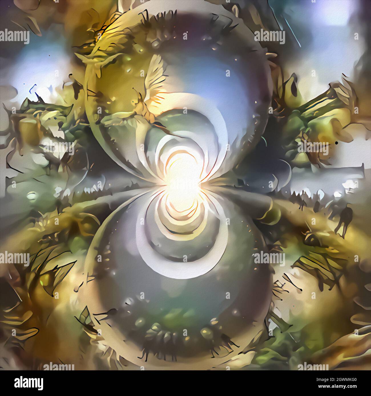 Modern abstract with Angels. 3D rendering Stock Photo - Alamy