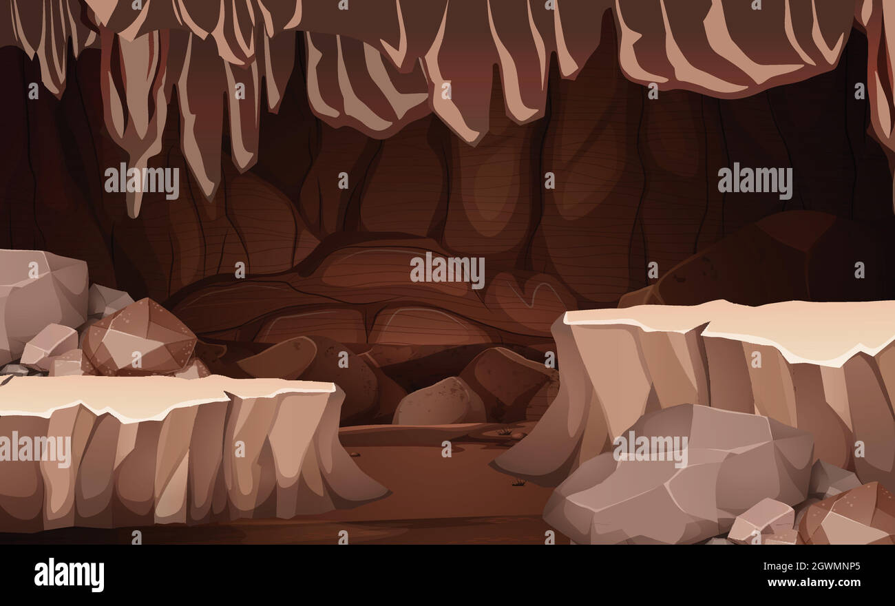 A Underground cavern scene Stock Vector Image & Art - Alamy