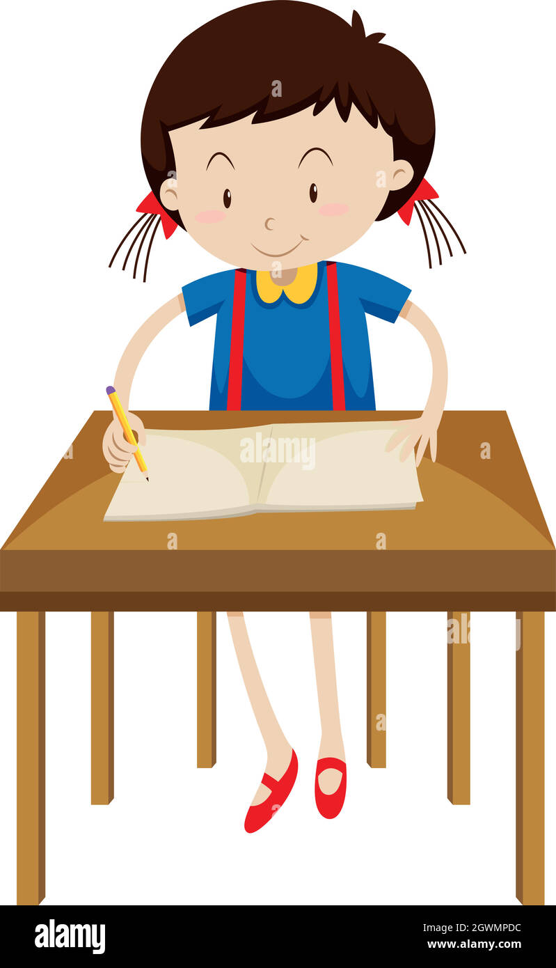 School book writing Stock Vector Images - Alamy