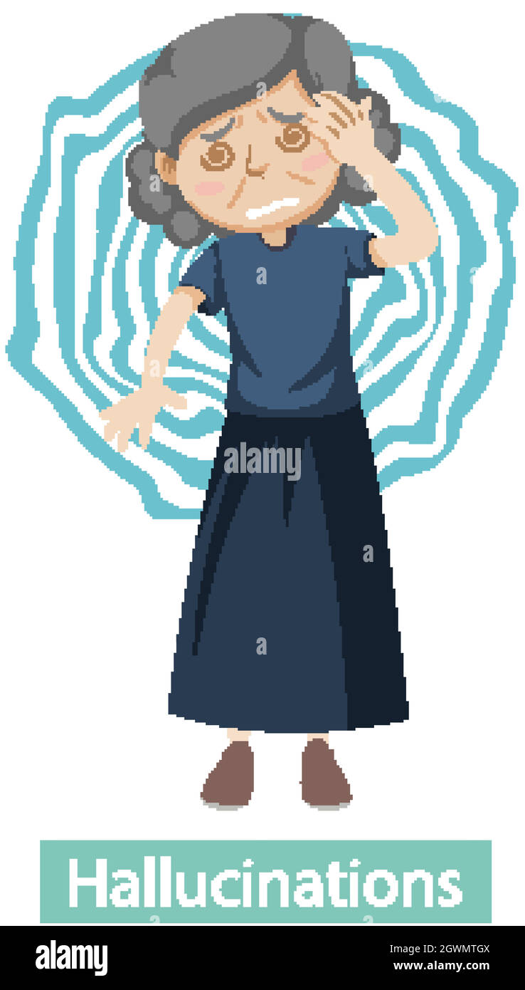 Medical poster showing hallucinations symptoms Stock Vector Image & Art ...