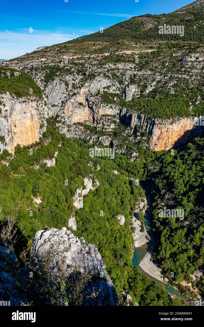 Verdon Gorge, Gorges du Verdon, amazing landscape of the famous canyon ...