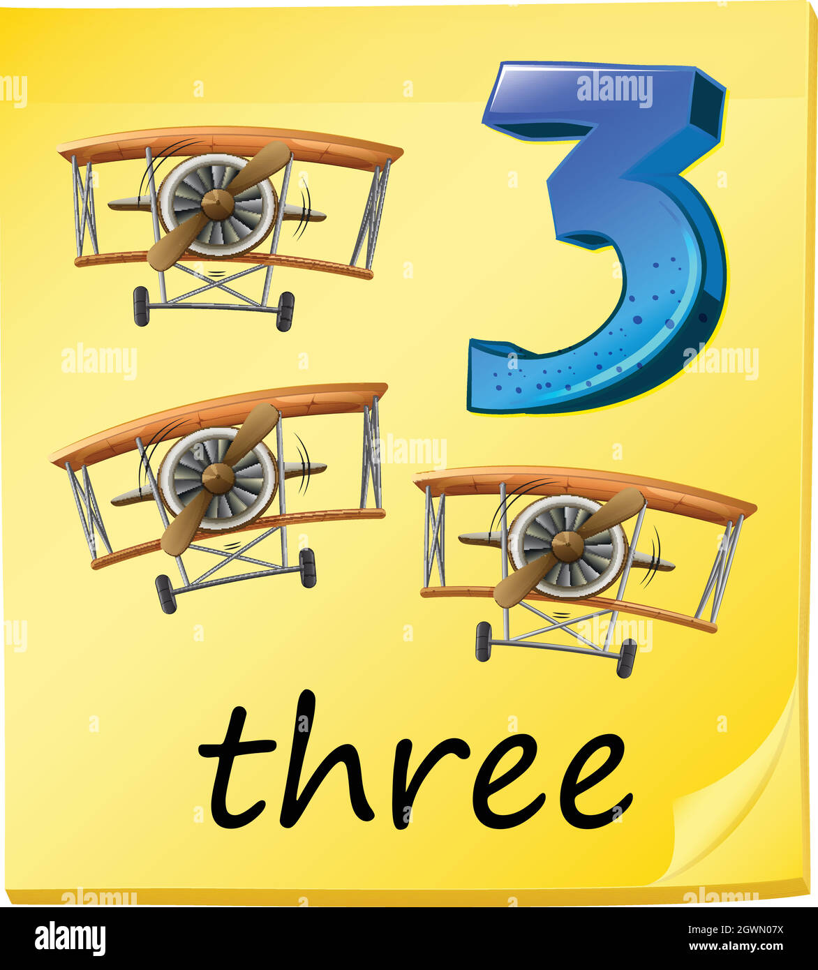 Cartoon math number three hi-res stock photography and images - Alamy