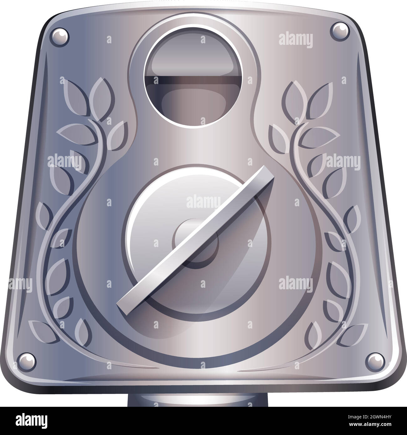 Metal turn with leaves design Stock Vector Image & Art - Alamy