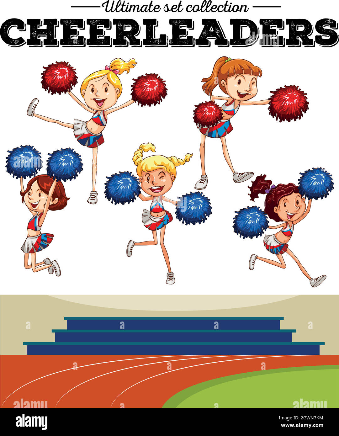 Cheerleaders cheering in the field Stock Vector Image & Art - Alamy