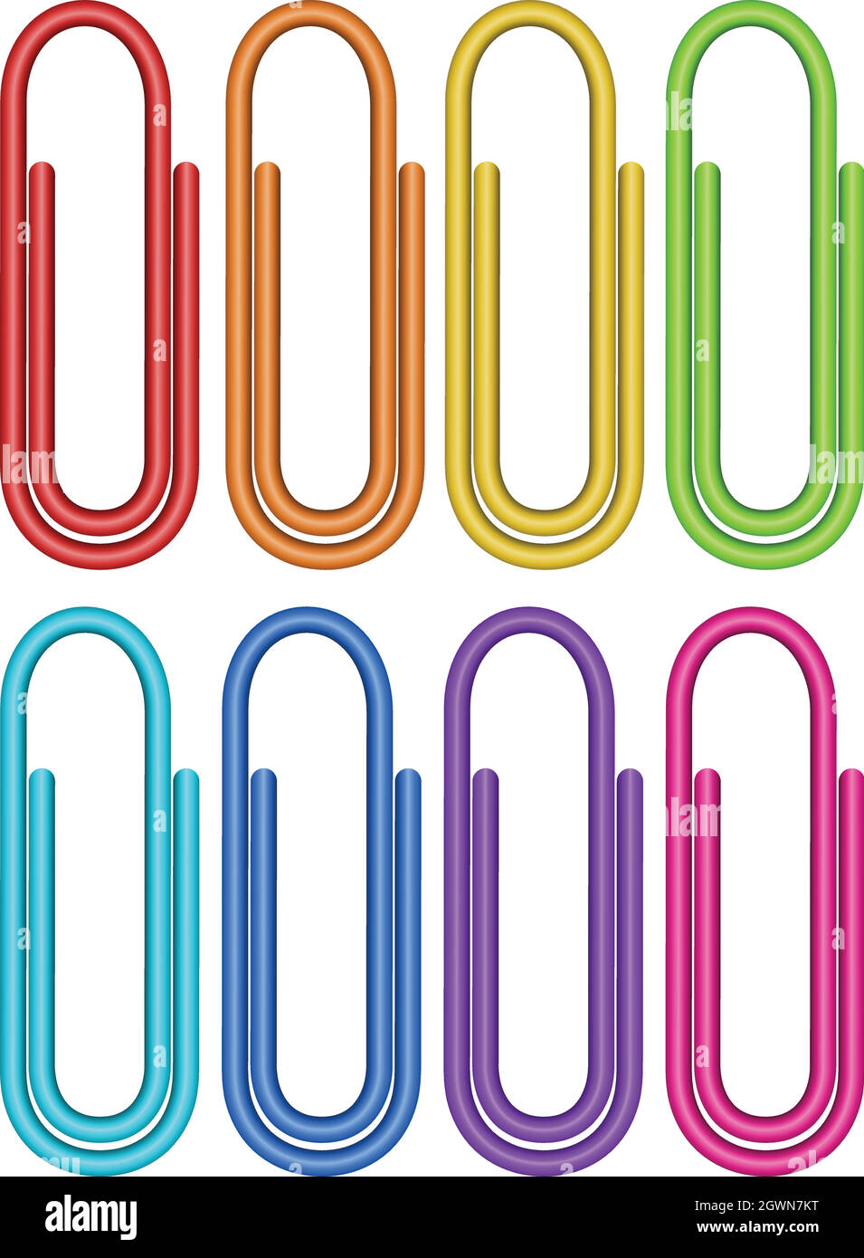 Colourful paper clips Stock Vector Image & Art - Alamy